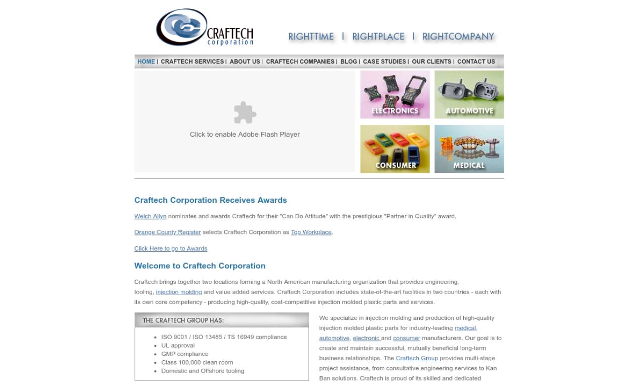 Craftech Corporation | Plastic Molding Manufacturers