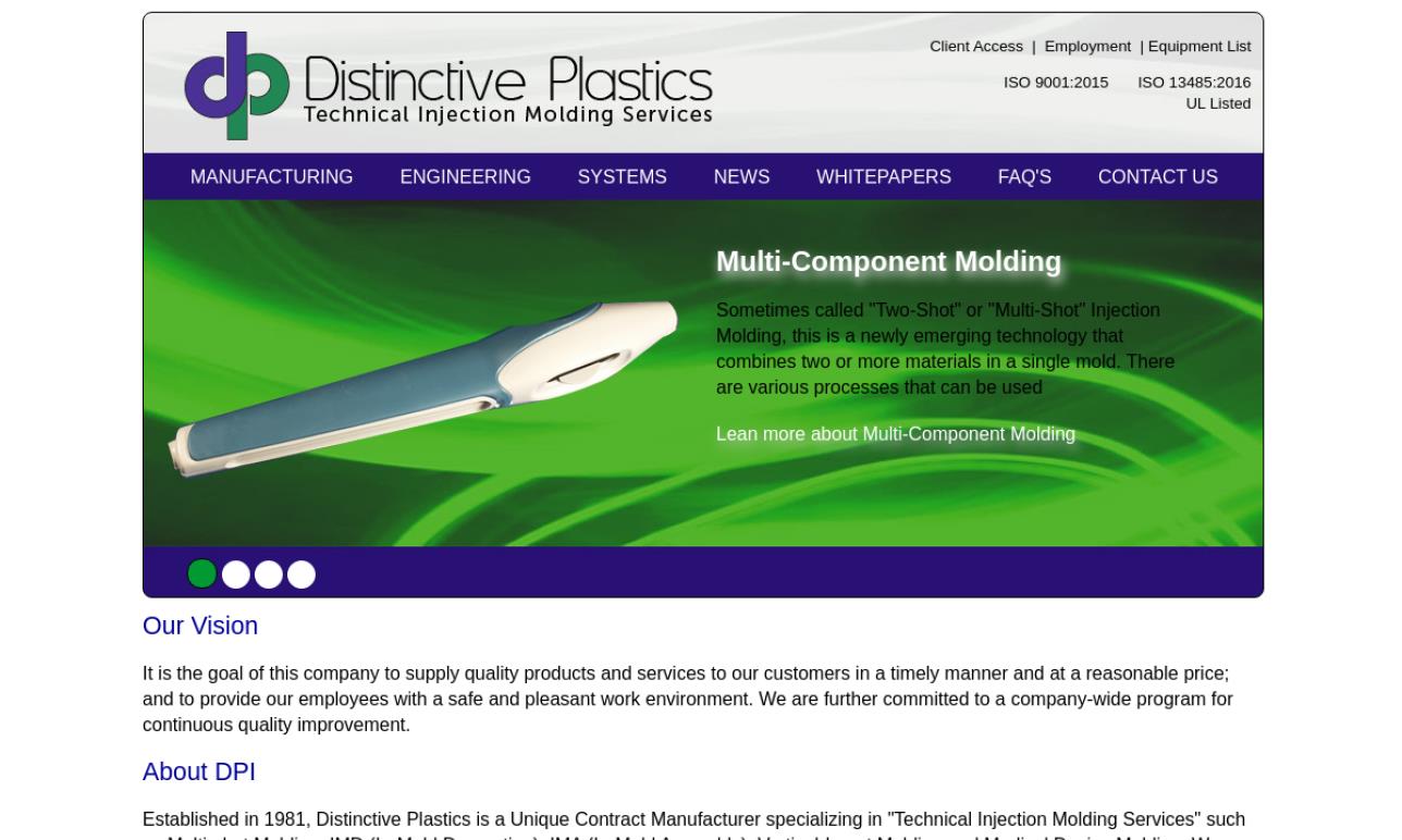 Distinctive Plastics Inc. | Plastic Molding Manufacturers